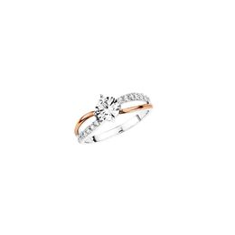 Amor Ring Silber 925, rhodiniert+ros&eacute;vergoldet in Bicolor | Gr.: 54