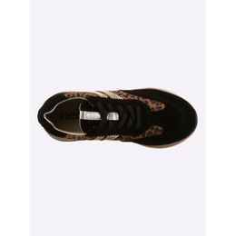 Heine Sneaker in schwarz-leofarben | Gr.: 37