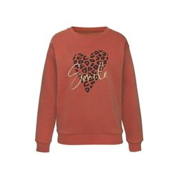 Lascana Sweatshirt in rotbraun | Gr.: 48/50