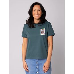 wat? Apparel T-Shirt K&ouml;nig der Herzen in Petrol | Gr.: 38