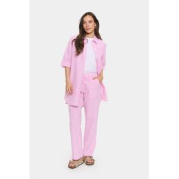 Saint Tropez Casual Hose ElmikoSZ Gerade Passform in Fandango Pink White Stripe | Gr.: XS