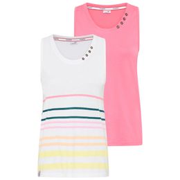Kangaroos Damen Tr&auml;gertop, bunt, Gr. 32, gestreift, unifarben, Jersey, Obermaterial: 50% Baumwolle, 50% Modal, Tops, Rundhalsausschnitt, aus