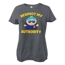 South Park Shirt "Respect My Authority Girly Tee" in Grau | Gr.: S
