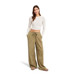 Roxy Damen Cordhose "Lekeitio Knit", gr&uuml;n, Gr. XXL, Obermaterial: 68% Baumwolle, 30% Polyester, 2% Elasthan., Hosen