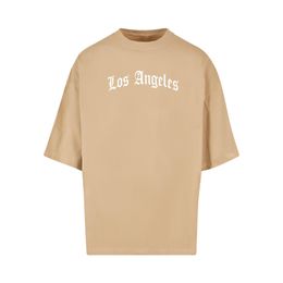 Mister Tee T-Shirt 'Los Angeles' Herren Gr&ouml;&szlig;e M camel / wei&szlig;