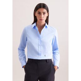 Seidensticker Damen Hemdbluse "Schwarze Rose", blau, Gr. 48, unifarben, 100% Baumwolle, Blusen, 1/1 Kragen Uni