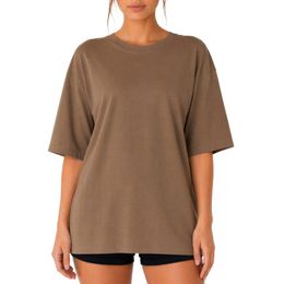 Reichstadt Damen Oversized Oversized T-Shirt in Khaki | Gr.: XS