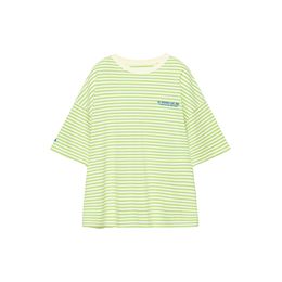 Pull&Bear Pull&Bear Shirt 'PACIFIC RAYAS' female size L Blue / Light green / Off white