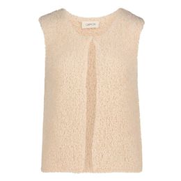 Cartoon Strickweste mit Rundhalsausschnitt in cream | Gr.: 38