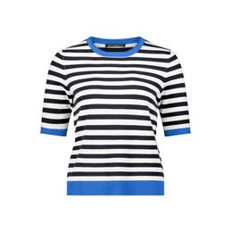 Betty Barclay Basic-Pullover kurzarm in Patch Dark Blue/Blue | Gr.: 38
