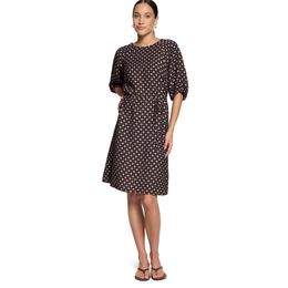 Zero Damen Druckkleid "Damen mit Bindeg&uuml;rtel", braun, Gr. 40, Obermaterial: 85% Viskose, 15% Polyamid, Kleider, Material