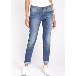 Gang Damen Relax-fit-Jeans "94AMELIE", blau, Gr. 28, Denim/Jeans, Obermaterial: 65% Baumwolle, 22% Polyester, 11% Viskose, 2% Elasthan, Jeans, mit