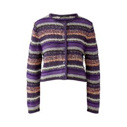 Oui Strickjacke in dk violett orange | Gr.: 34