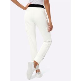 CR&Eacute;ATION L CREATION L Damen Jogger Pants, wei&szlig;, Gr. 40, unifarben, 75% Polyamid, 25% Elasthan, Hosen