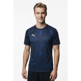 Puma Herren Fu&szlig;balltrikot "TEAMFINAL GRAPHIC JERSEY", blau, Gr. M, bedruckt, Interlock, Obermaterial: 100% Polyester, Trikots, mit