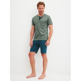 Calida Damen Shorty "Relax Imprint 1", Gr. XXL, gr&uuml;n, Single Jersey, Obermaterial: 100% Baumwolle, Homewear-Sets, Relaxter Schnitt