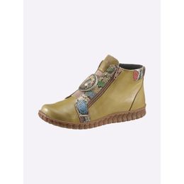 Gemini Damen Stiefelette, Gr. 37, gr&uuml;n, Glattleder, Schuhe