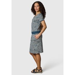 Ragwear Damen Minikleid "Baomi Zoo YOUMODO", blau, Gr. S, Material: 100% Baumwolle, Kleider, Gemustertes Damen Sommerkleid