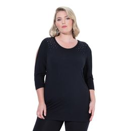 MIAMODA Shirt in schwarz | Gr.: 48