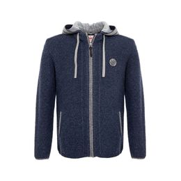 Spieth & Wensky SPIETH & WENSKY Herren Strickjacke "Strickjacke ECHO", blau, Gr. 3X, Obermaterial: 60% Schurwolle WV. 40% Polyester PES., Strickjacken