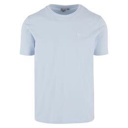 Karl Kani Herren T-Shirt "Karl Kani Karl Kani Small Signature Fitted Tee", blau, Gr. L, bedruckt, 95% Baumwolle, 5% Polyester, Shirts