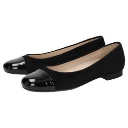 Sioux Damen Ballerina "Villanelle-702", Gr. 38, schwarz, Obermaterial: 50% Lammlackleder LAPA. 50% Ziegenveloursleder GOVL. 100% Gummi rubber., Schuhe