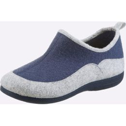 Waldl&auml;ufer WALDL&Auml;UFER Damen Hausschuh, Gr. 42, blau, Filz, Schuhe
