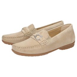 Sioux Damen Slipper "Cortizia-723-H", Gr. 36, beige, Obermaterial: 50% Ziegenleder goatskin. 50% Ziegenveloursleder GOVL. 100% Gummi rubber., Schuhe