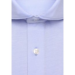 Seidensticker Herren Businesshemd "Schwarze Rose", blau, Gr. 45, unifarben, 50% Baumwolle, 50% Modal, Hemden, Slim 1/1 Kentkragen Uni