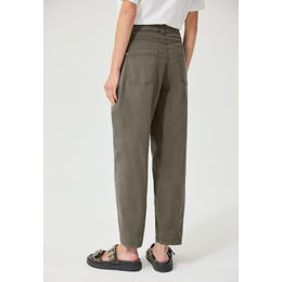 Damen Stoffhoseashen olive, Gr. 46, STREET ONE STUDIO, unifarben, Web, 97% Baumwolle, 3% Elasthan, Hosen, aus Baumwolle mit Stretchanteil