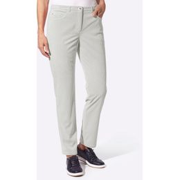 Casual Looks Damen Cordhoseecru, Gr. 38, unifarben, 100% Polyester, Hosen