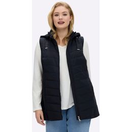 sheego Damen Steppweste, schwarz, Gr. 56, unifarben, 100% Polyester, Wattierung:100% Polyester, Westen