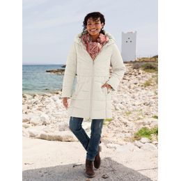 Heine Damen Langjacke, wei&szlig;, Gr. 48, unifarben, 100% Polyester, Wattierung:100% Polyester, Jacken