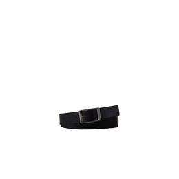 Calvin Klein Herren Lederg&uuml;rtel "CASUAL ROUND BUCKLE TUMBLED 35MM", schwarz, Gr. 110, unifarben, Rindsleder, G&uuml;rtel, Regular fit und gr&ouml;&szlig;enverstellbar