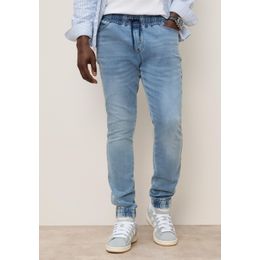 DELMAO Herren Jogg Pants, blau, Gr. 42, unifarben, Denim/Jeans, Obermaterial: 65% Baumwolle, 33% Polyester, 2% Elasthan, Jeans, mit Eingrifftaschen