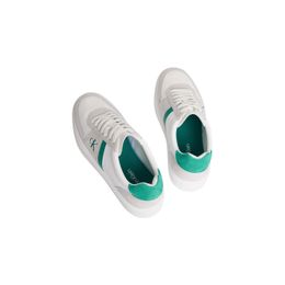 Herren Sneaker "CLASSIC CUPS LACE MIX EMB TONGUE", Calvin Klein Jeans, Gr. 45, gr&uuml;n, Leder, Lederimitat, Schuhe, Schn&uuml;rschuh, Basket-Sneaker,