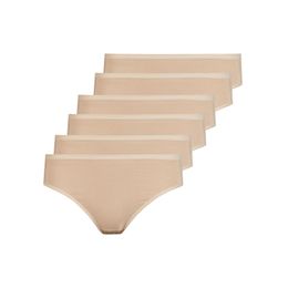 Nina von C. Damen Jazz-Pants Slips "6er Pack Jazzpant Slipboutique", Gr. 40, beige, Obermaterial: 93% Baumwolle CO. 7% Elasthan EL., Unterhosen