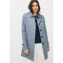 Fuchs & Schmitt FUCHS SCHMITT Damen Kurzmantel, blau, Gr. 34, unifarben, Web, Obermaterial: 58% Baumwolle, 42% Polyester, M&auml;ntel, Lightweight Cotton, Regular Fit,