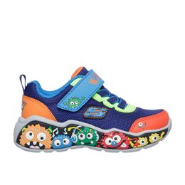 Skechers Baby Lauflernschuh "PLAY SCENE", Gr. 21, bunt, Lederimitat, Mesh, kontrastfarbene Details, Schuhe, Freizeitschuh mit bedruckter Sohle,