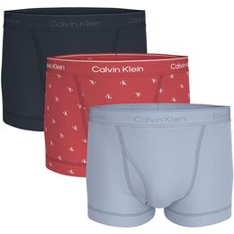 Herren Trunk "TRUNK 3PK", Calvin Klein Underwear, Gr. S, bunt, Jersey, Obermaterial: 100% Baumwolle, Unterhosen, mit Logo-Elastikbund