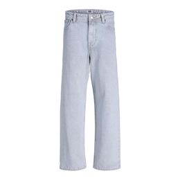 Jack & Jones Kinder Relax-fit-Jeans "JJIALEX JJORIGINAL SQ 297 JNR", grau, Gr. 140, JACK & JONES JUNIOR, unifarben, Denim/Jeans, Obermaterial: 100% Baumwolle,