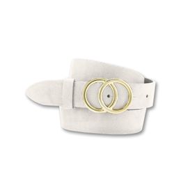 Bernd G&ouml;tz BERND G&Ouml;TZ Damen Lederg&uuml;rtel "Lederg&uuml;rtel aus Veloursleder mit modischer Goldschlie&szlig;e", beige, Gr. 100, Rindsleder, G&uuml;rtel