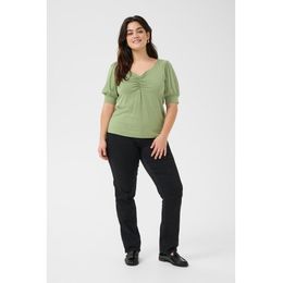 Kaffe curve T-Shirt kurzarm KCsissy Tight fit in Oil Green | Gr.: L