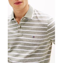Tommy Hilfiger Herren Poloshirt "LINEN PIQUE REGULAR"schwarz artichoke, wei&szlig;, Gr. XL, Jersey, Obermaterial: 75% Baumwolle, 25% Leinen, Shirts