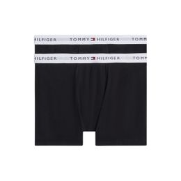 Jungen Boxershorts "2PK BOXER BRIEF", Tommy Hilfiger Underwear, Gr. 140, schwarz, Jersey, Obermaterial: 95% Baumwolle, 5% Elasthan, unifarben,