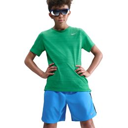 Nike Jungen T-Shirt "B NK DF SS MILER TOP", gr&uuml;n, Gr. XL, Obermaterial: 100% Polyester, Shirts, F&uuml;r Kinder und Jugendliche