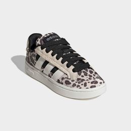 Damen Sneaker "GRAND COURT ALPHA", adidas Sportswear, Gr. 38,5, beige, Leder, Synthetik, Textil, Schuhe, mit Leo Muster