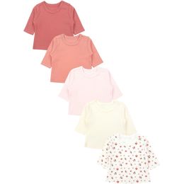 TUPTAM M&auml;dchen Langarmshirt "Shirt Baby M&auml;dchen Langarmshirt 5er Set", Gr. 74, blau, Obermaterial: 100% Baumwolle CO., Shirts