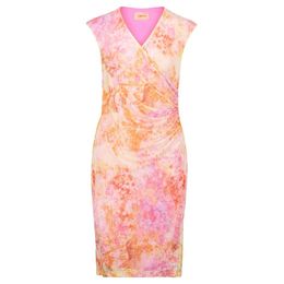 Cartoon Casual-Kleid ohne Arm in Orange/Pink | Gr.: 46