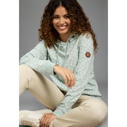 Kangaroos Damen Kapuzensweatshirt, gr&uuml;n, Gr. 32, Sweatware, Obermaterial: 100% Baumwolle, Sweatshirts, mit Kapuze und Kordelzug, aus Baumwolle,
